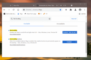 Google Chrome: "Tabs scrollen" nun mit verschiedener Breite der Tabs ...