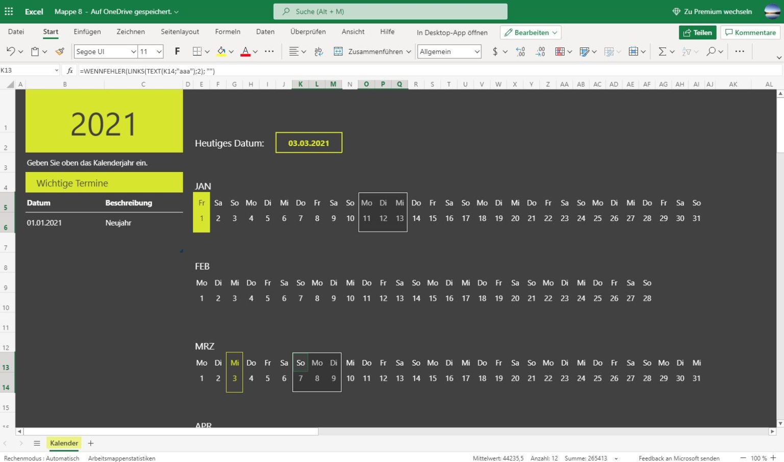 Excel Web (Online) mit neuen Funktionen - Weitere werden folgen ...