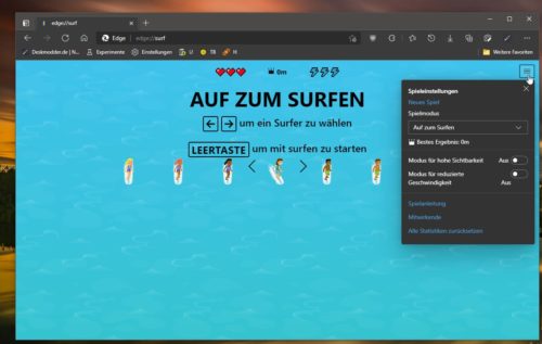 Microsoft Edge Surf-Game als Lite Edition im Web - Deskmodder.de