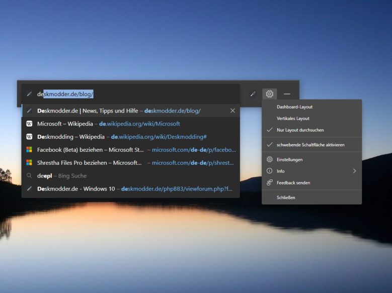 Microsoft Edge: Webwidget jetzt mit mehreren Layouts - Deskmodder.de