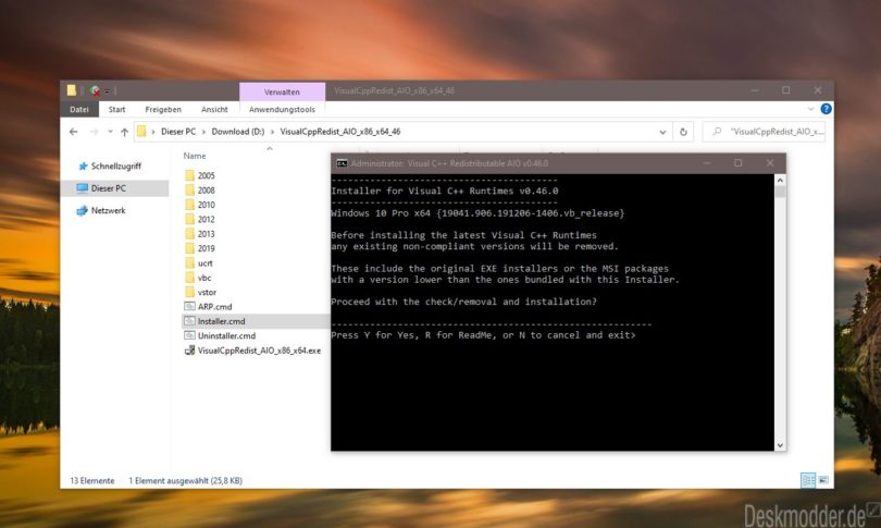 Visual C++ Redistributable Runtimes aktualisieren mit der ...