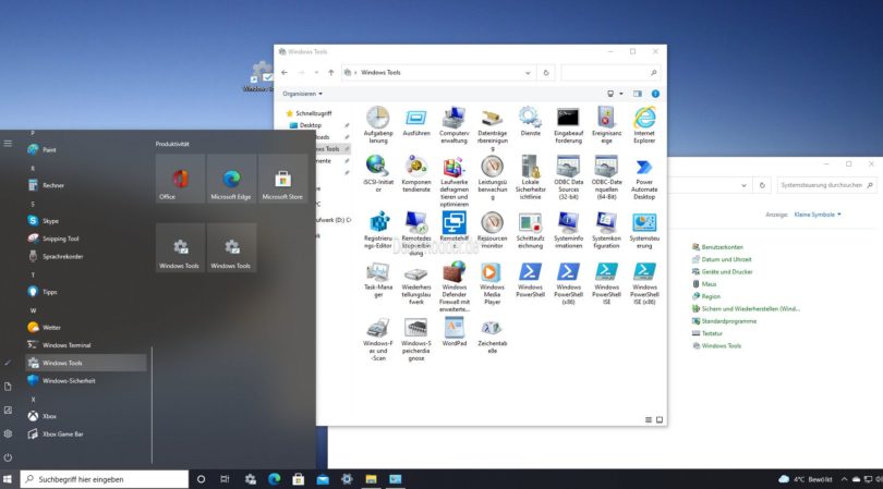 Windows Tools unter Windows 10 bündelt alle Tools im Startmenü in einer ...