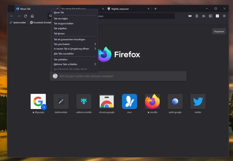 Firefox 89 und höher: Proton Benutzeroberfläche mit dem Firefox UI FIX wieder korrigieren ...