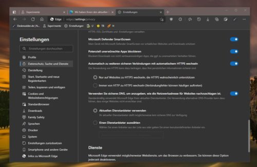 Microsoft Edge: Automatische HTTPS Unterstützung ist nun in der Version 92 enthalten - Deskmodder.de