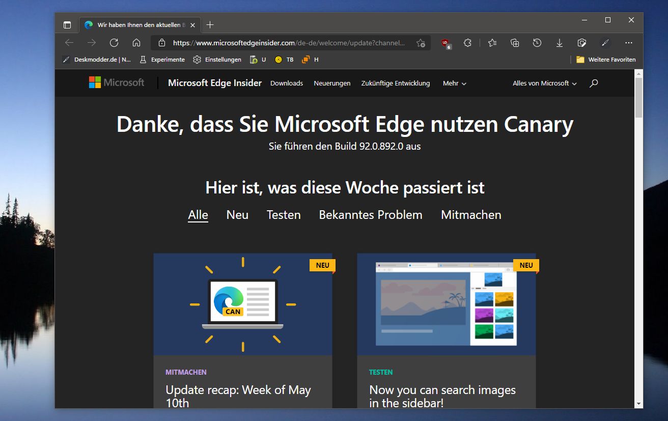 Microsoft Edge 92 Neue Passwort-Einstellung und Menüänderung für den ...
