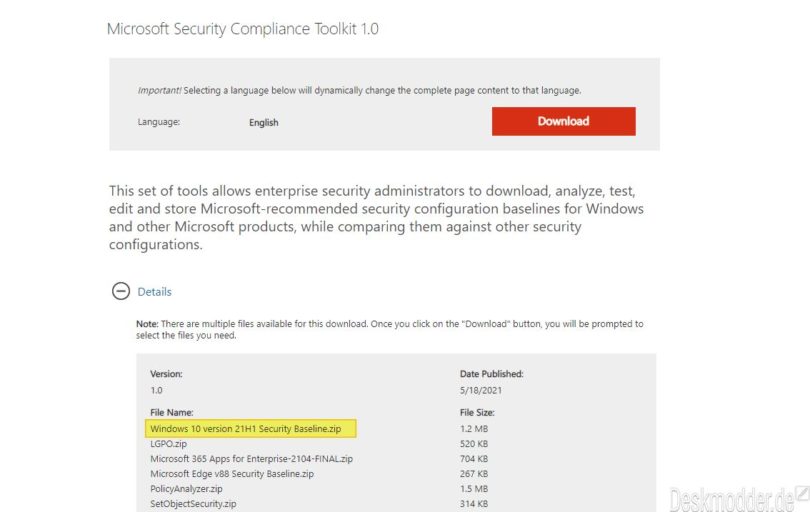 Security Baseline (FINAL) und Administrative Templates (.admx) für ...