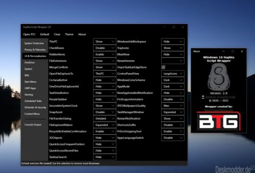 Windows 10 Sophia Script jetzt mit einem Wrapper und später als ...