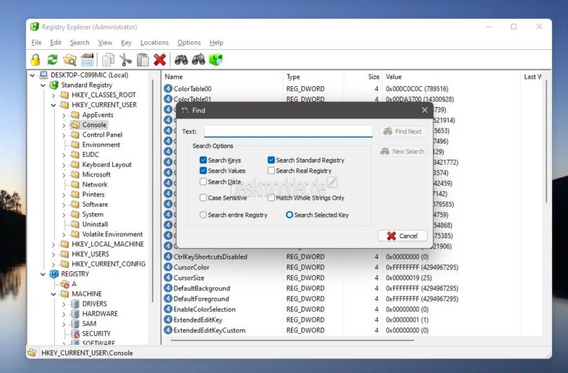 Registry Explorer (RegExp) mit mehr Funktionen als regedit.exe ...