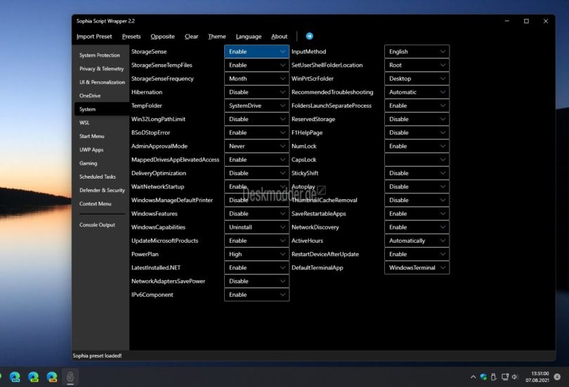 Sophia Script for Windows jetzt für Windows 11 und 10 - Deskmodder.de