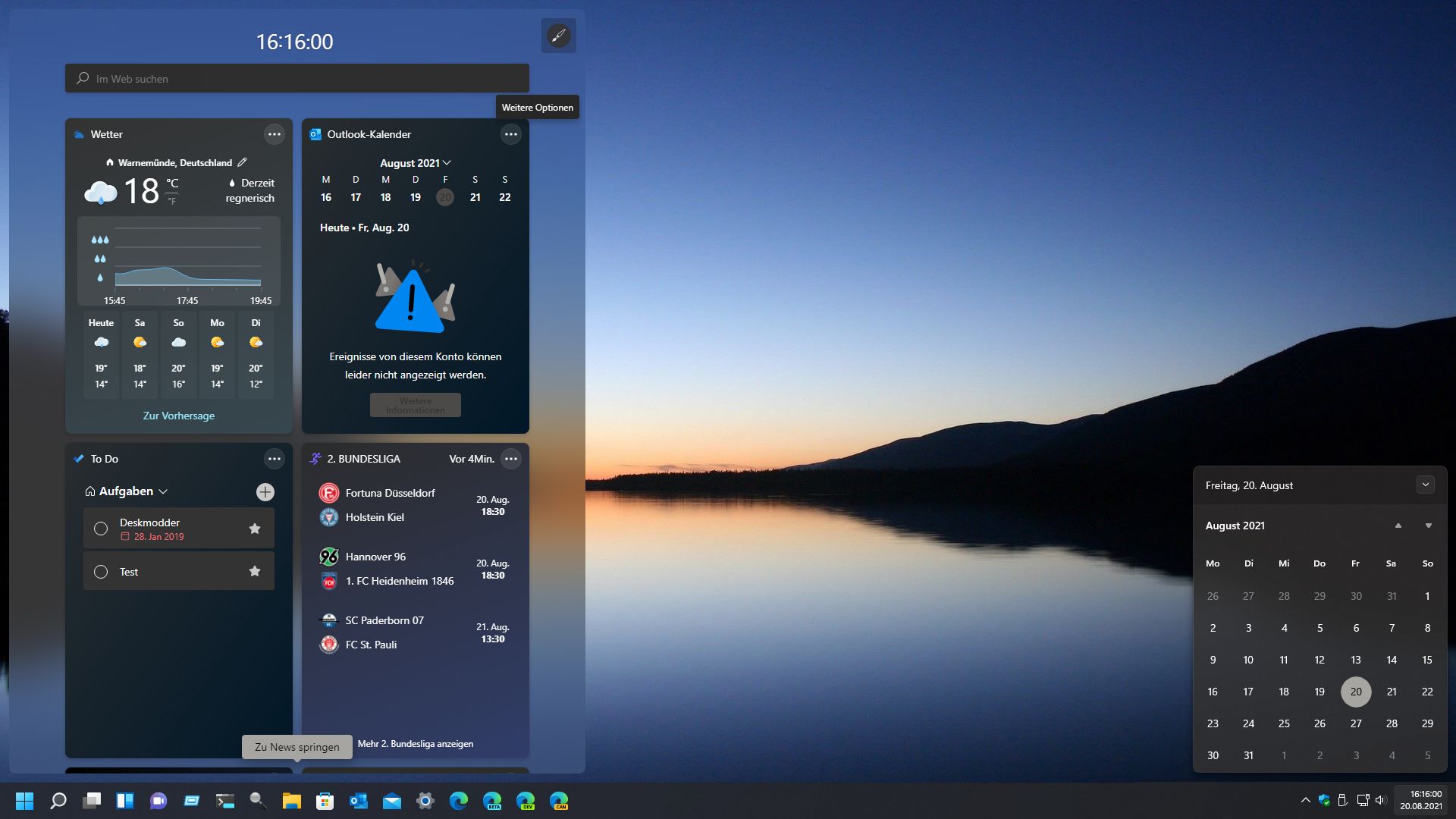 Liner Genesen Enthalten Windows 10 Desktop Uhr Kalender Joseph Banks Naturpark Kollision