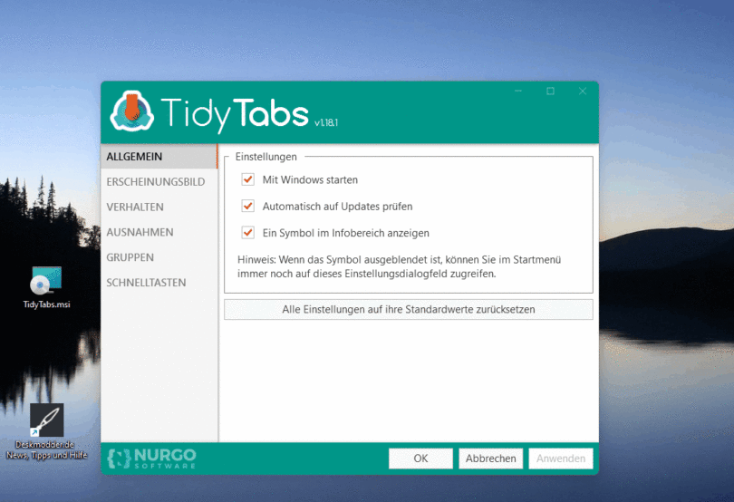 TidyTabs Windows 11, 10, 7 Verschiedene Fenster in Tabs gruppieren - Deskmodder.de