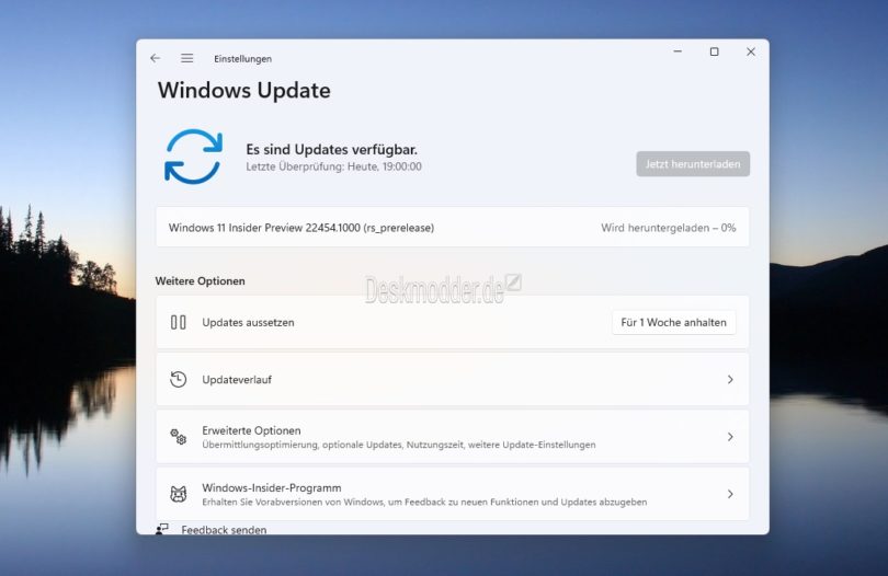 Windows 11 22454 als neue Insider im Dev Kanal - Deskmodder.de
