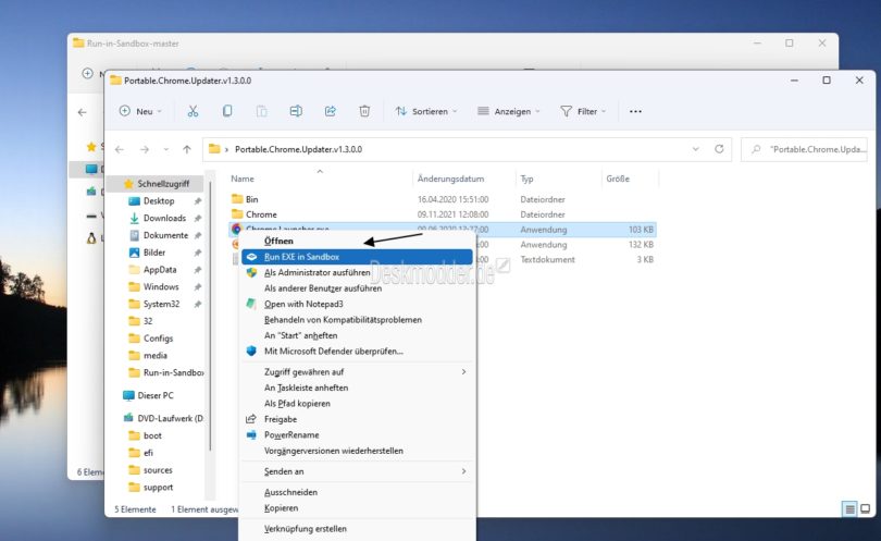 Run in Sandbox - Per Kontextmenü Programme in der Windows Sandbox ...