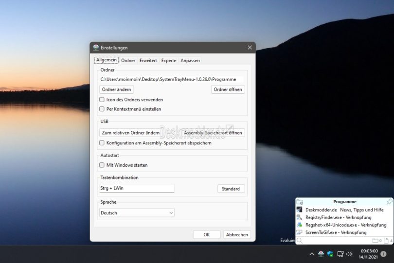 SystemTrayMenu - Als Ersatz für die Symbolleiste unter Windows 11 ...