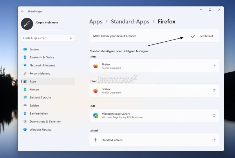 Windows 11 bekommt den Button für die Standard-Browser-Auswahl wieder ...