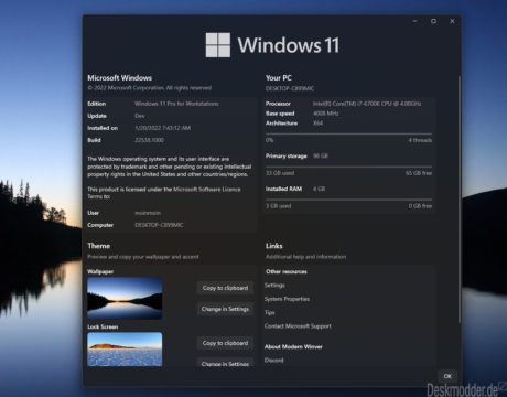 Winver im schicken Windows 11 Design als UWP App [Update] - Deskmodder.de