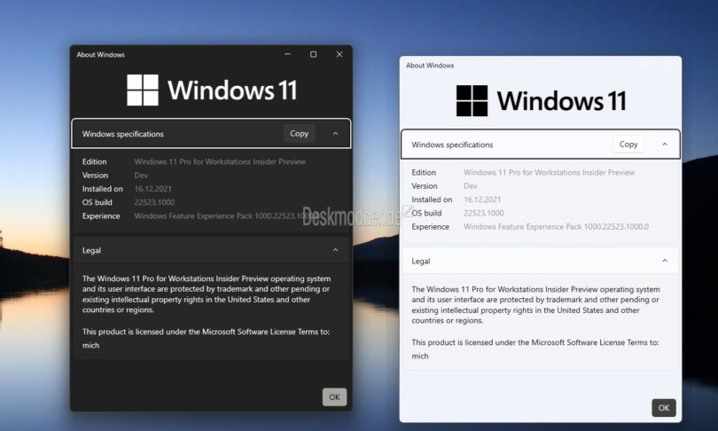 Winver im schicken Windows 11 Design als UWP App [Update] - Deskmodder.de