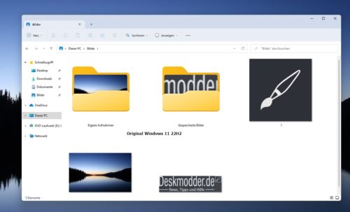 Windows 11 22H2 Vorschaubilder der Ordner lassen sich wieder ändern ...