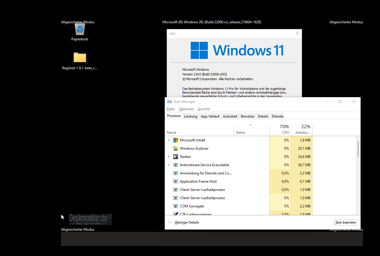 Windows 11 KB5012643 - Fehler im abgesicherten Modus: Er flackert ...