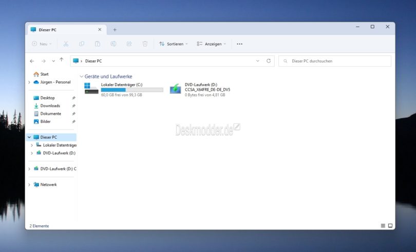 Windows 11 Datei Explorer mit besserer Navigation und Dieser PC ohne ...