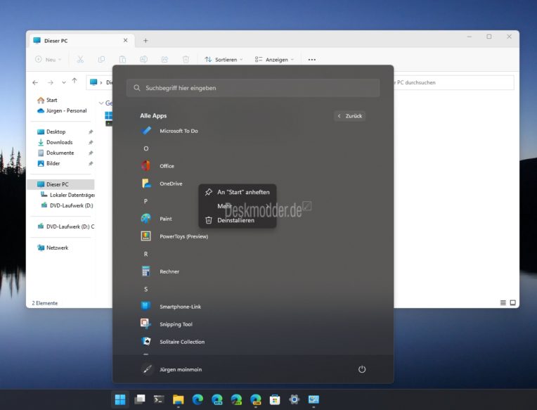 Windows 11 Datei Explorer mit besserer Navigation und Dieser PC ohne ...