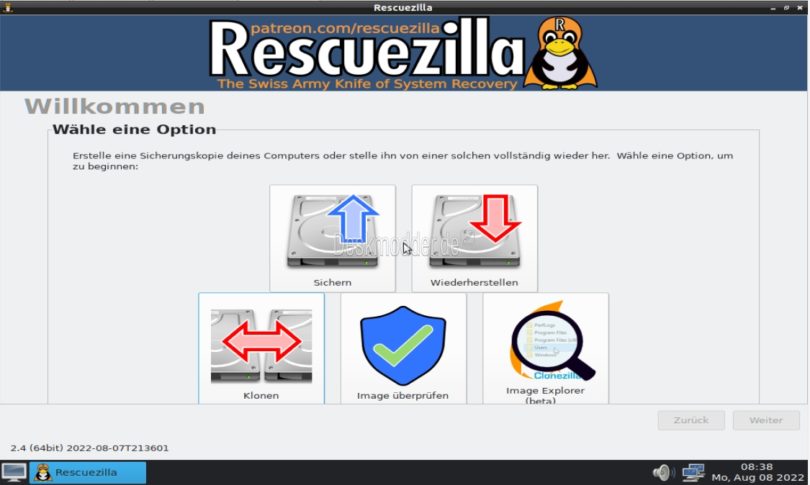 Rescuezilla 2.4 - Clonezilla-GUI nicht nur als Backup-Tool mit vielen weiteren Funktionen und ...