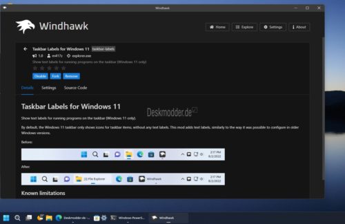 Windows 11: Mit Windhawk Mods die Gruppierung in der Taskleiste ...