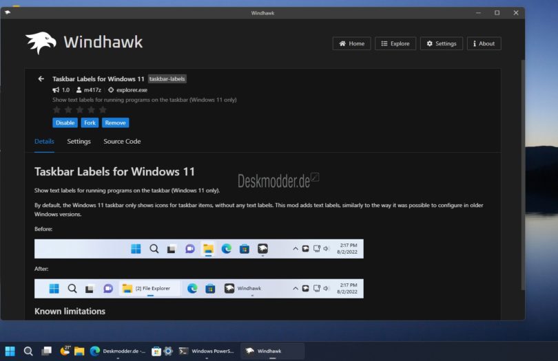 Windows 11: Mit Windhawk Mods die Gruppierung in der Taskleiste ...