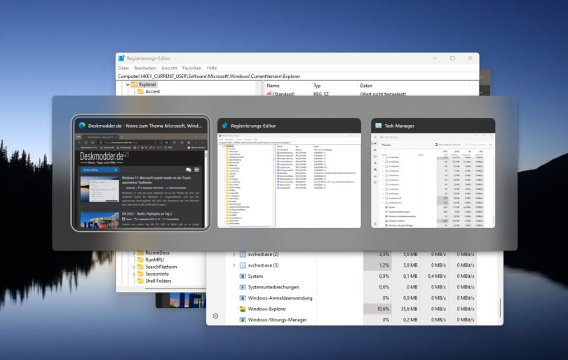 Alte Alt + Tab Ansicht unter Windows 11 wurde entfernt - Deskmodder.de