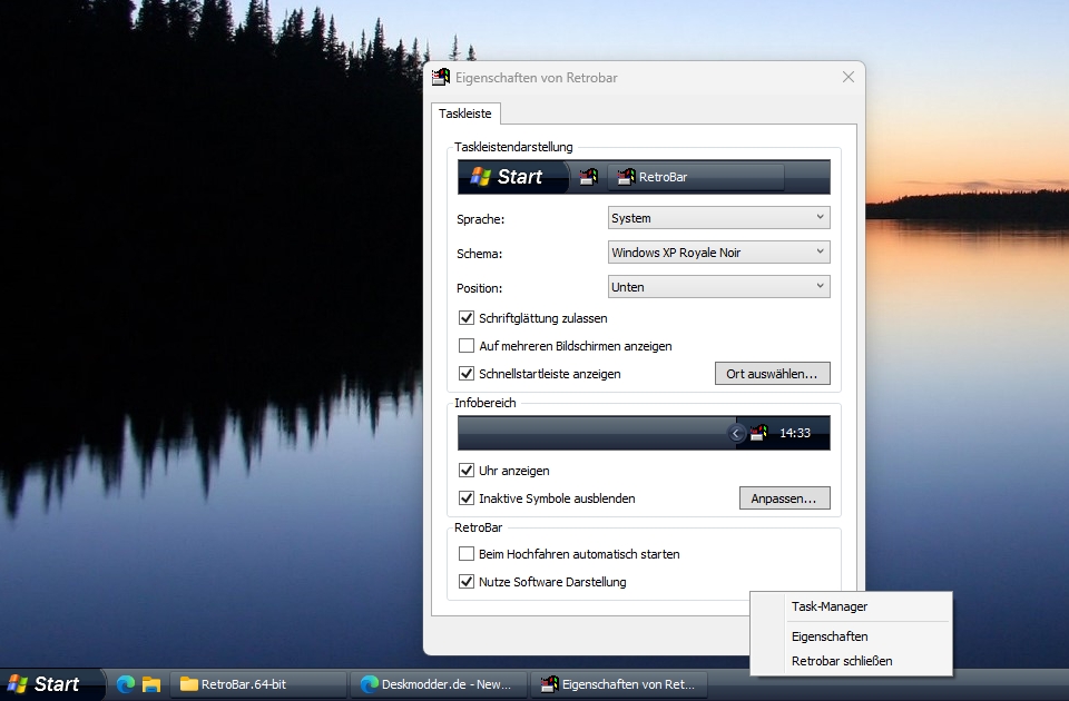 RetroBar 1.10 wieder mit einigen Verbesserungen - gerade als Windows 11 ...