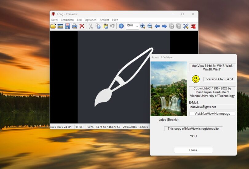 IrfanView 4.62 mit PDF-Plugin, Diashow als MP4 speichern und vieles ...