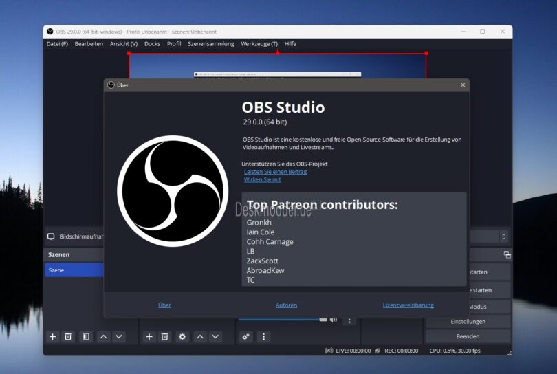 OBS Studio 29.0 mit neuen Encoder, Audiofilter und Unterstützung für Bildraten über 60 FPS ...