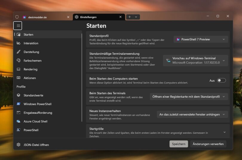 Windows Terminal "Portabler Modus" in Arbeit [Update] - Deskmodder.de