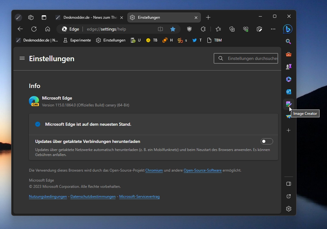 Microsoft testet das Verschieben der Symbole in der Edge Sidebar ...