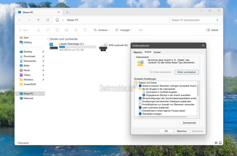 Windows 11 (23H2) Ordneroptionen im Datei Explorer werden "kastriert ...