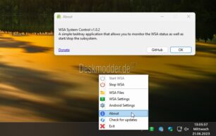 WSA System Control - "Windows Subsystem for Android" über das Systray steuern jetzt auch im ...