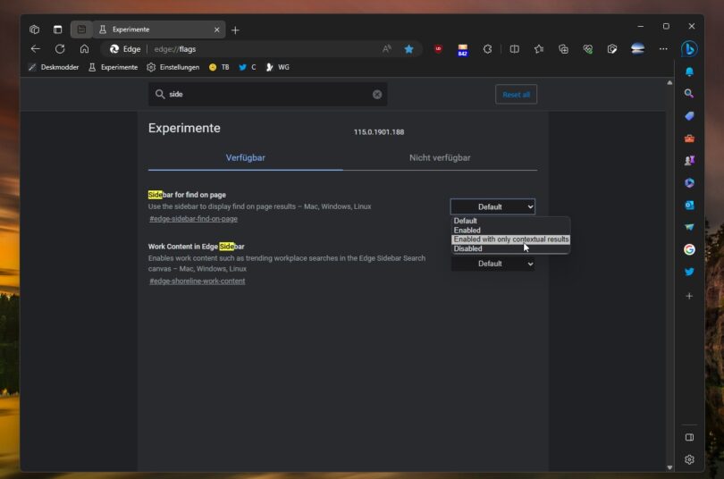 Microsoft Edge 117.0.2007.0 im Dev-Kanal und Suchfunktion in der ...