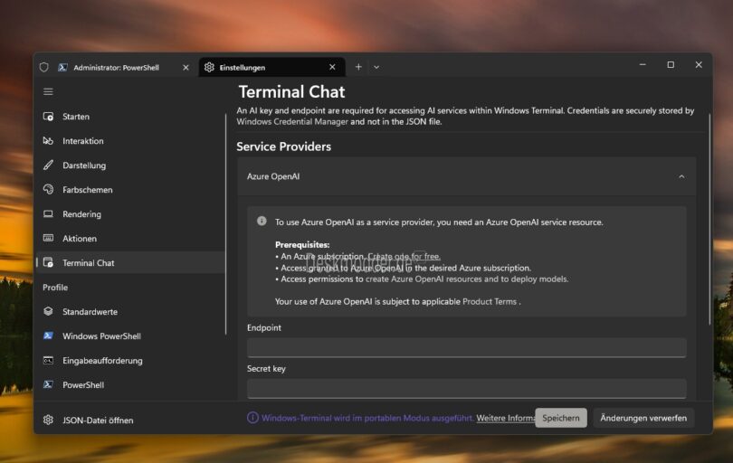 Windows Terminal Canary 1.20.3202.0 mit Terminal Chat - Deskmodder.de