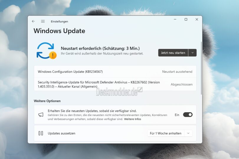 KB1234567 als Windows Configuration Update im Dev Kanal - Deskmodder.de