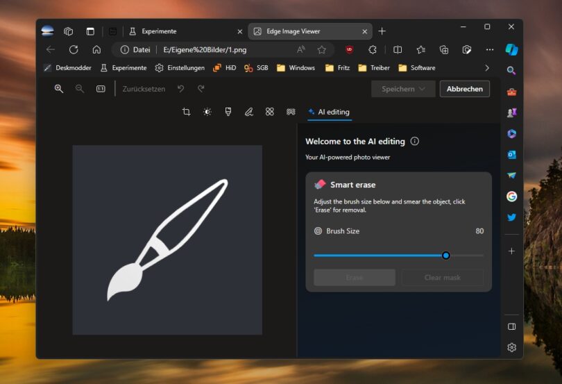Microsoft Edge Bilder direkt im neuen Tab öffnen und bearbeiten ...