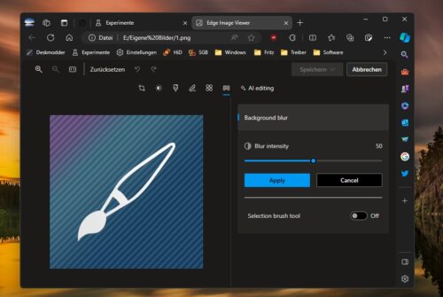 Microsoft Edge Bilder direkt im neuen Tab öffnen und bearbeiten ...