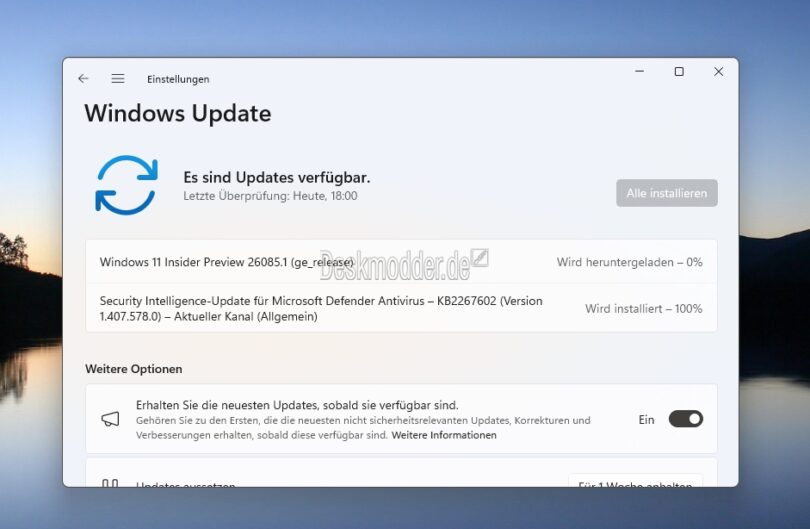 Windows 11 24H2 26085 im Dev und Canary Kanal erschienen + SDK als ISO ...
