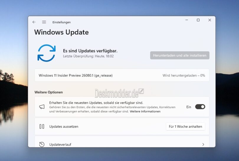Windows 11 26080 inkl. ISO im Canary und Dev Kanal - Deskmodder.de