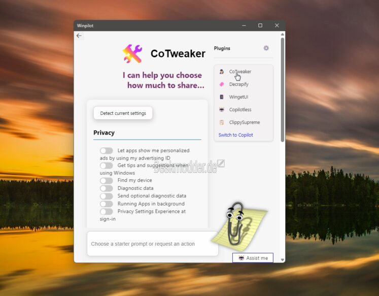 Winpilot 3.3 Neuer Assistent führt durch die einzelnen Module ...