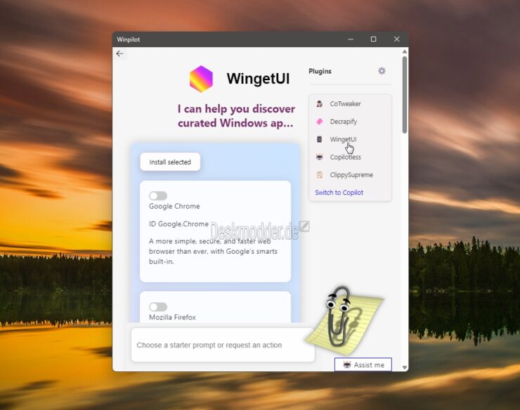 Winpilot 3.3 Neuer Assistent führt durch die einzelnen Module ...