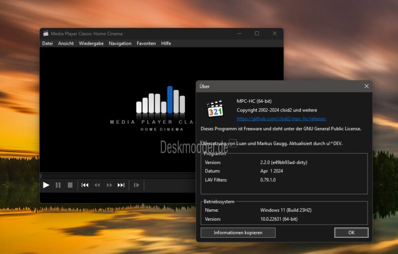 Media Player Classic (MPC-HC) 2.2.0 unterstützt die Dekodierung von H. 266/VVC-Videos [Update ...