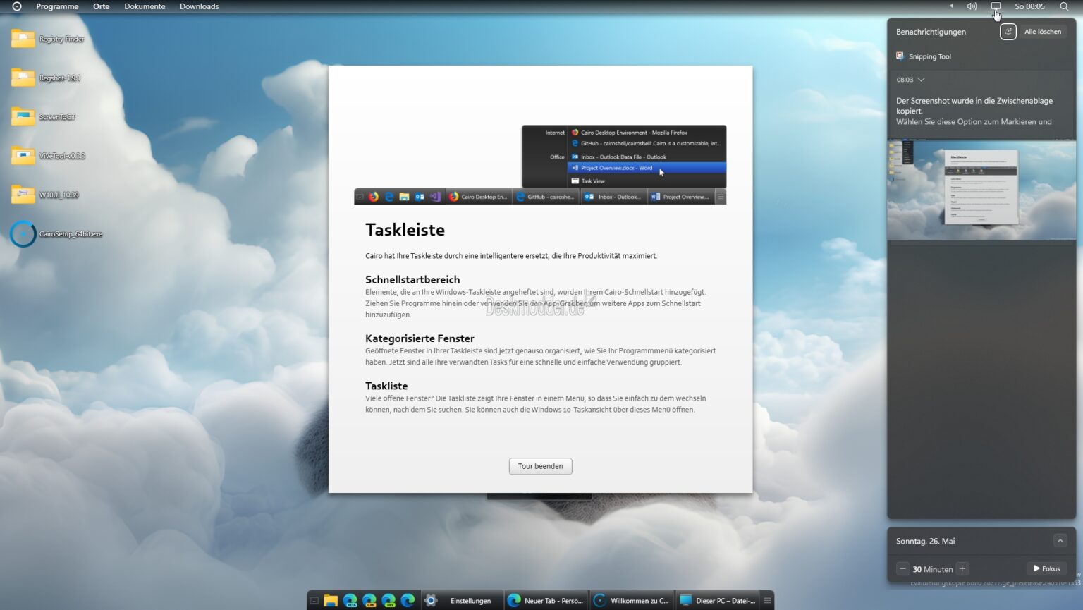 Cairo Desktop Shell Ersatz für Windows 7 bis Windows 11 24H2 in neuer ...