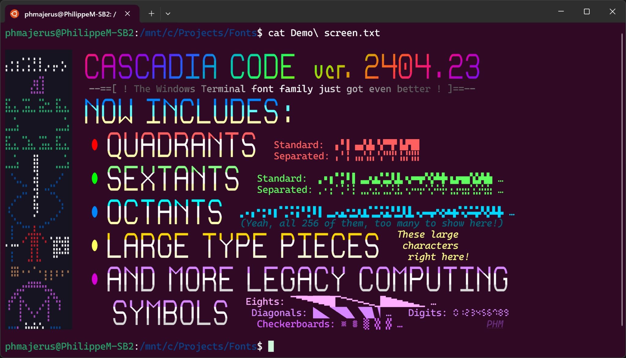 Cascadia Code 2404.23 jetzt auch mit nativer Nerd Font-Variante ...