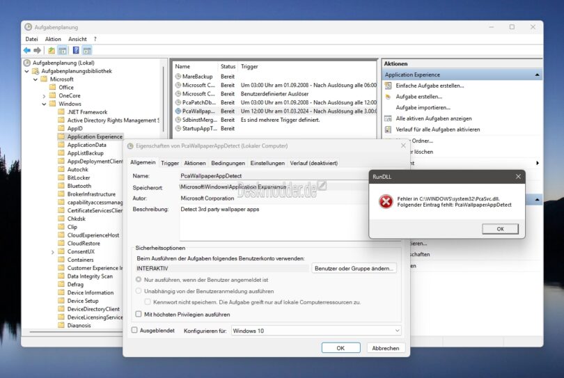 PcaSvc.dll führt zu einer Fehlermeldung in der Windows 11 24H2 nach ...