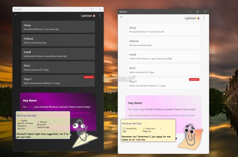 Winpilot 2024.5.19 mit neuer Menü-Ansicht ähnlich Windows 11 ...